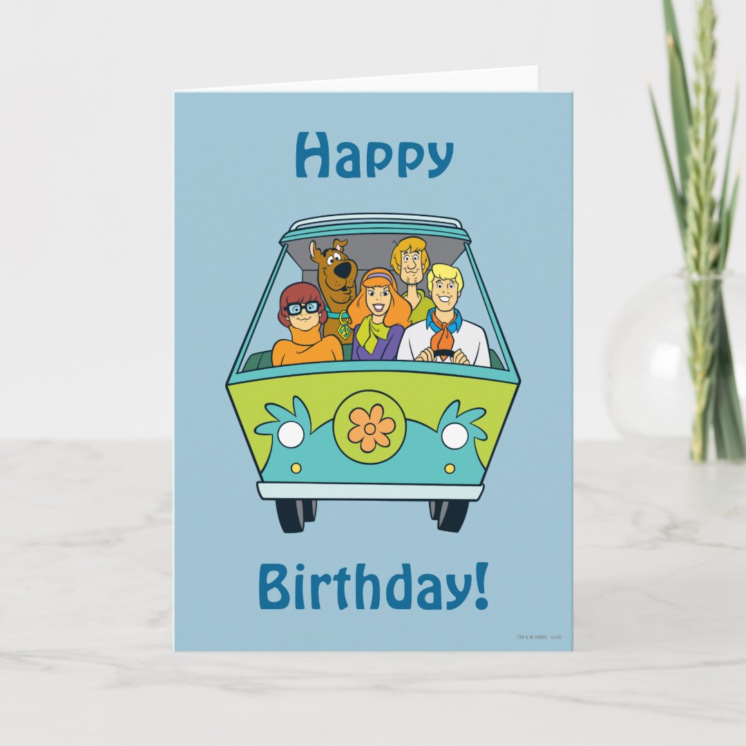 Scooby-Doo & The Gang Mystery Machine Card | Zazzle