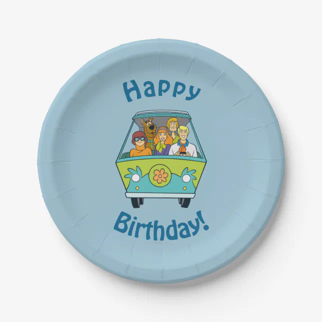 Scooby-Doo & The Gang Mystery Machine Paper Plates | Zazzle