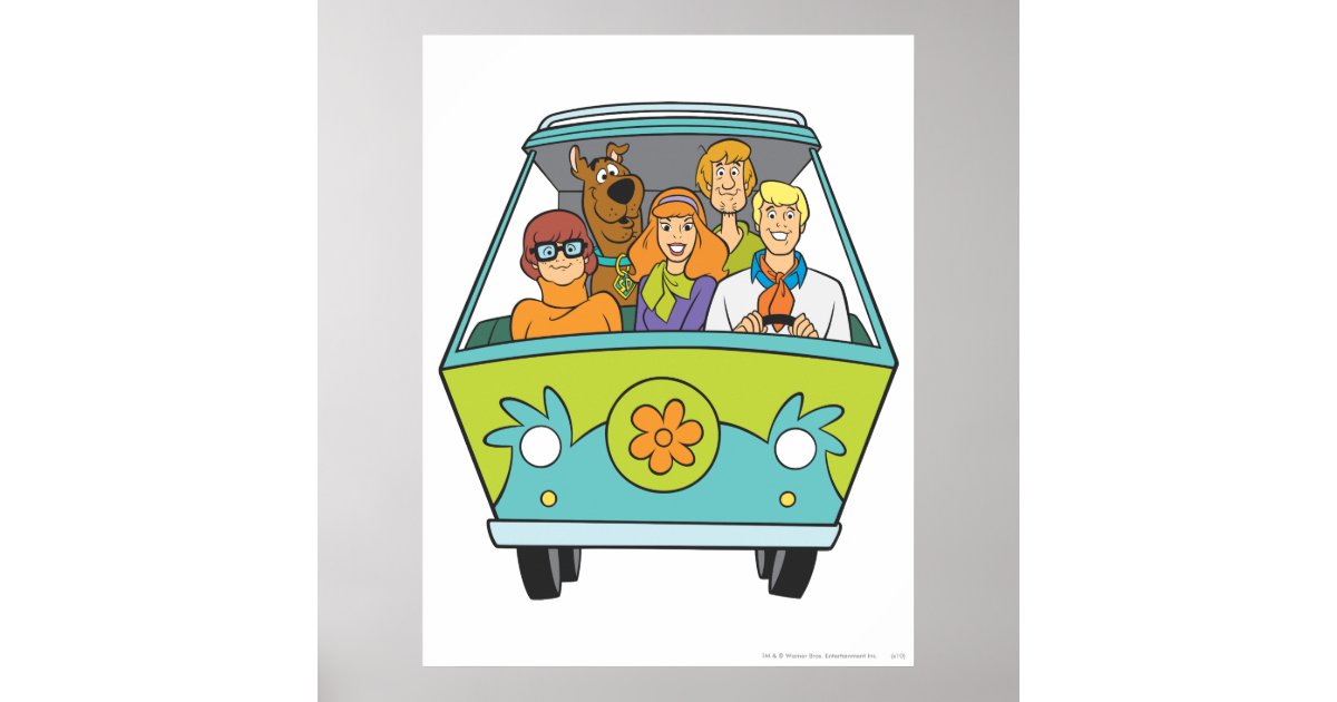 Scooby-Doo & The Gang Mystery Machine Poster | Zazzle