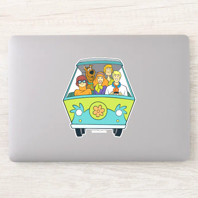 Scooby-Doo & The Gang Mystery Machine Sticker | Zazzle