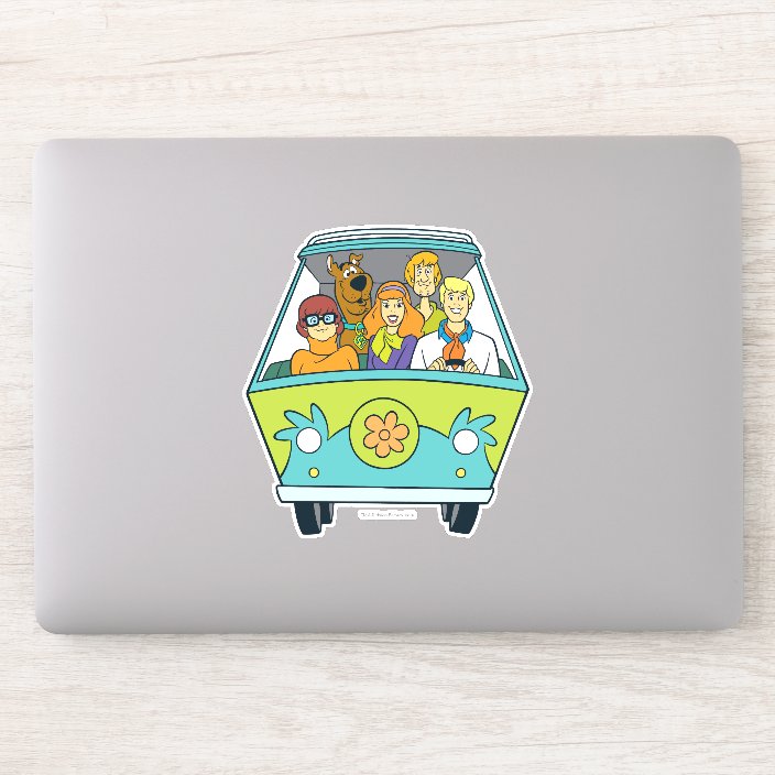 Scooby-Doo & The Gang Mystery Machine Sticker | Zazzle.com