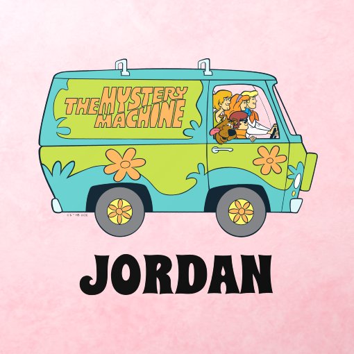 Scooby-Doo | The Mystery Machine | Add Your Name Wall Decal | Zazzle