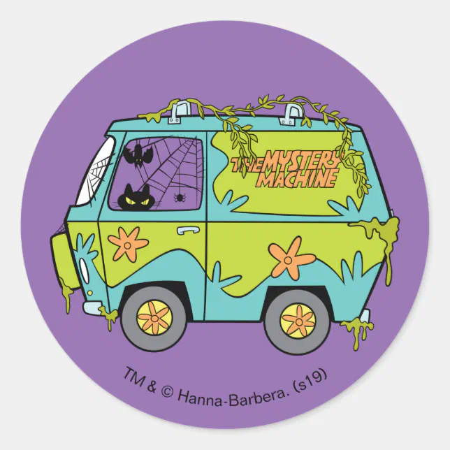 Scooby-Doo | The Mystery Machine Classic Round Sticker | Zazzle