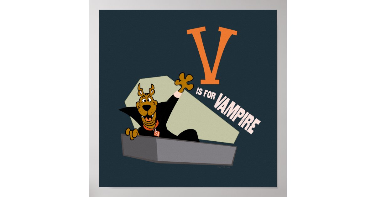 Scooby-Doo | V is for Vampire Poster | Zazzle
