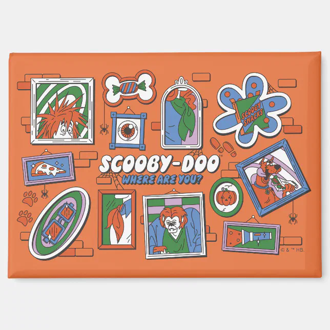 Scooby-Doo Wall of Halloween Picture Frames Magnet | Zazzle
