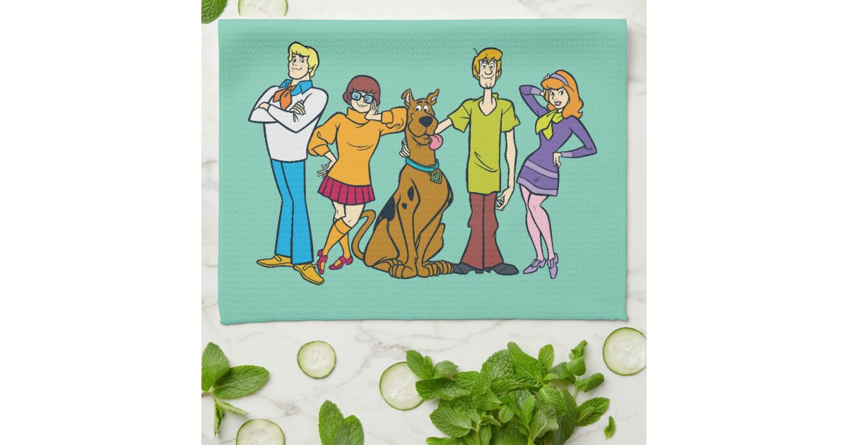 Scooby-Doo | Whole Gang 14 Mystery Inc Kitchen Towel | Zazzle