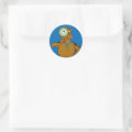 Scooby-Doo With Magnifying Glass Classic Round Sticker | Zazzle