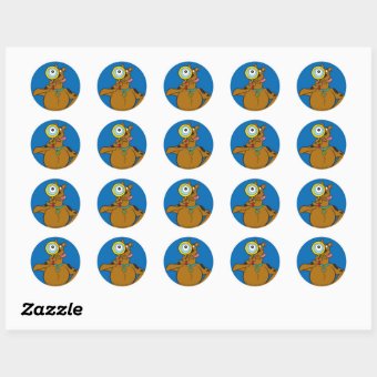 Scooby-Doo With Magnifying Glass Classic Round Sticker | Zazzle