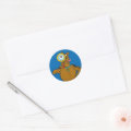 Scooby-Doo With Magnifying Glass Classic Round Sticker | Zazzle