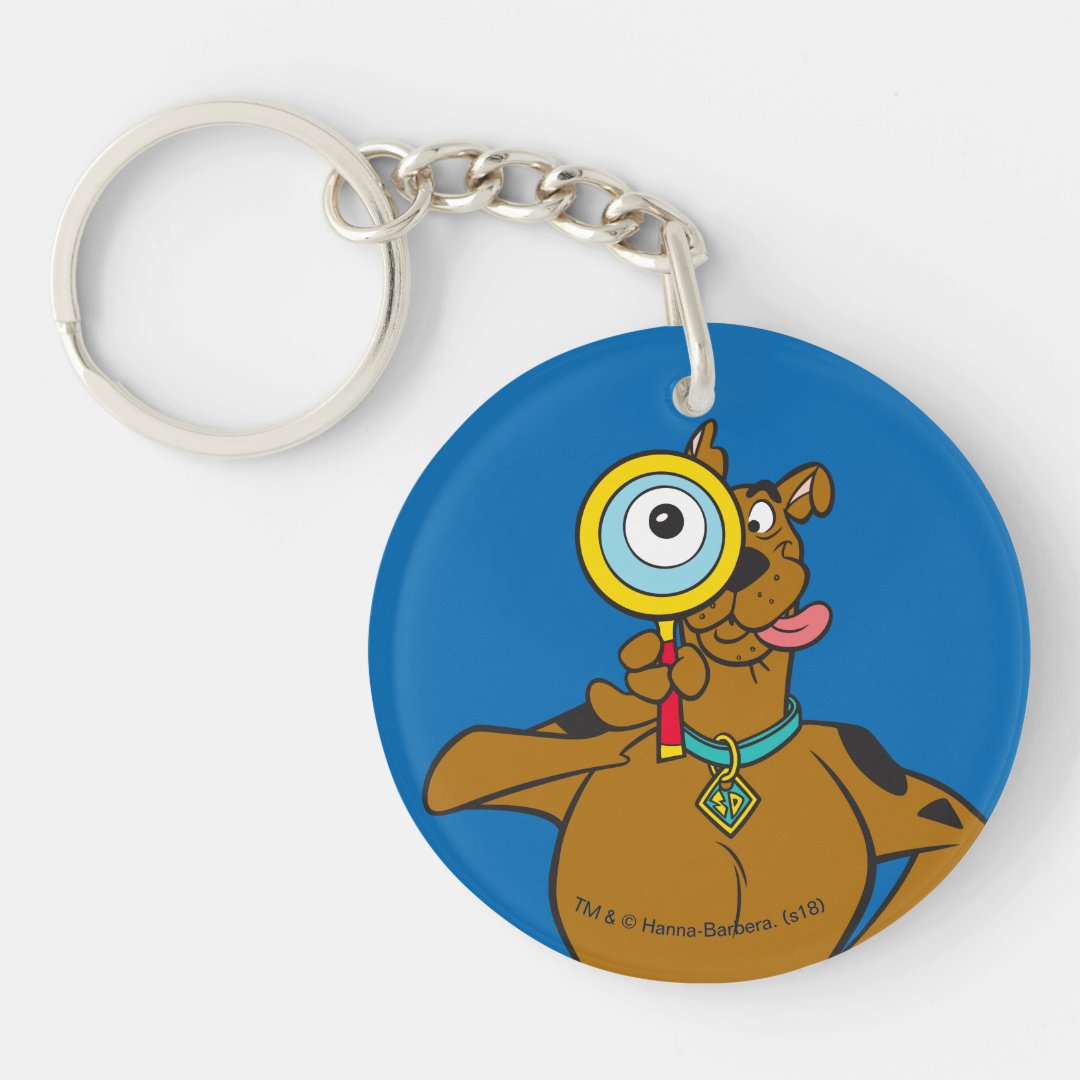 Scooby-Doo With Magnifying Glass Keychain | Zazzle