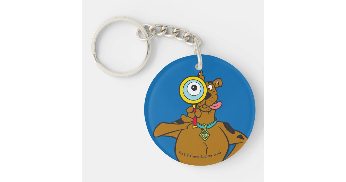 Scooby-Doo With Magnifying Glass Keychain | Zazzle
