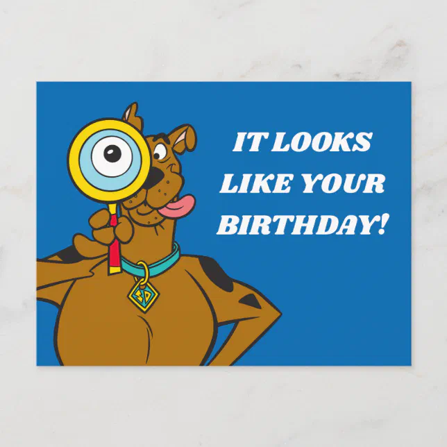 Scooby-Doo With Magnifying Glass Postcard | Zazzle