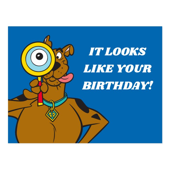 Scooby-Doo With Magnifying Glass Postcard | Zazzle.com