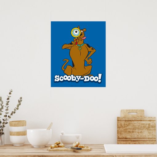 Scooby-Doo With Magnifying Glass Poster | Zazzle