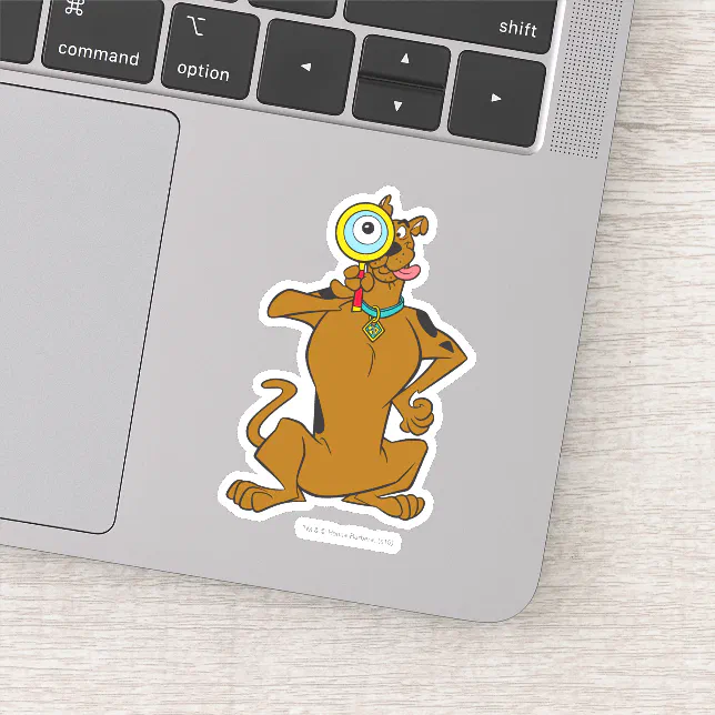 Scooby-Doo With Magnifying Glass Sticker | Zazzle