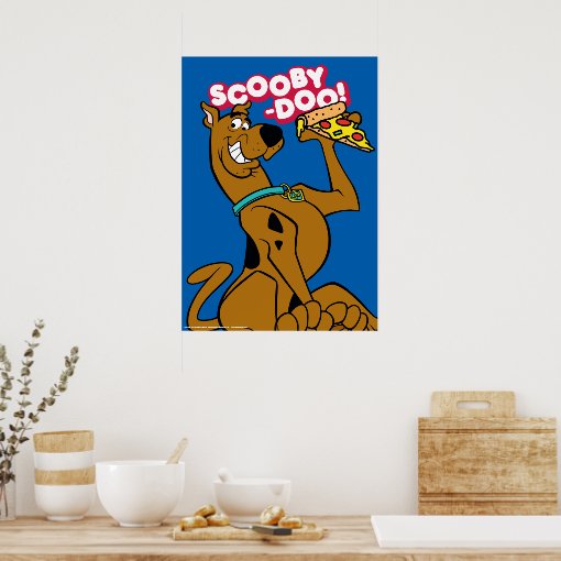 Scooby-Doo With Pizza Slice Poster | Zazzle