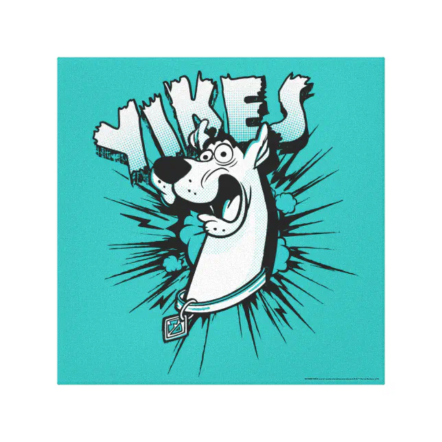 Scooby-Doo "Yikes!" Halftone Graphic Canvas Print | Zazzle