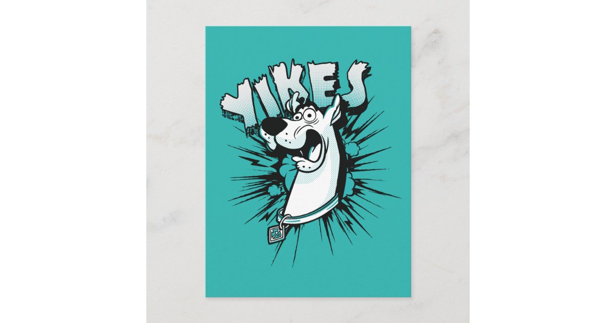 Scooby-Doo "Yikes!" Halftone Graphic Postcard | Zazzle
