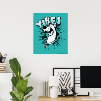 Scooby-Doo "Yikes!" Halftone Graphic Poster | Zazzle