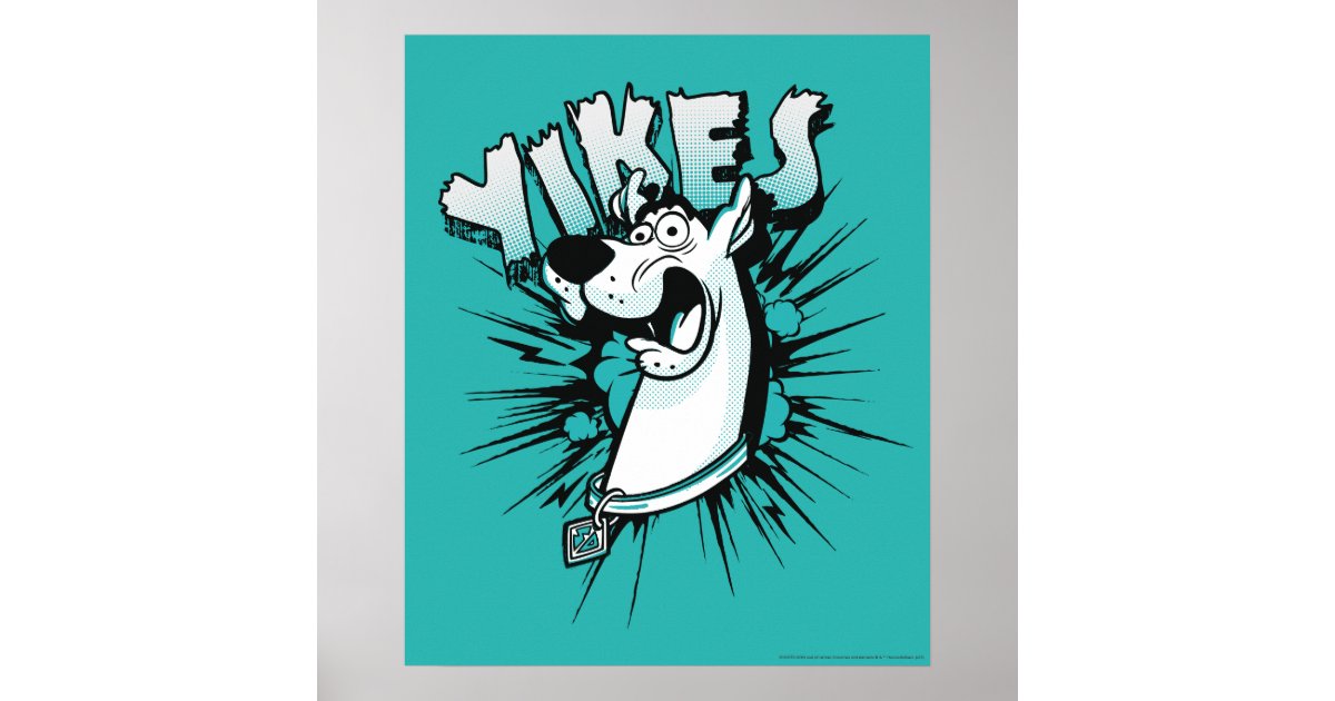 Scooby-Doo "Yikes!" Halftone Graphic Poster | Zazzle