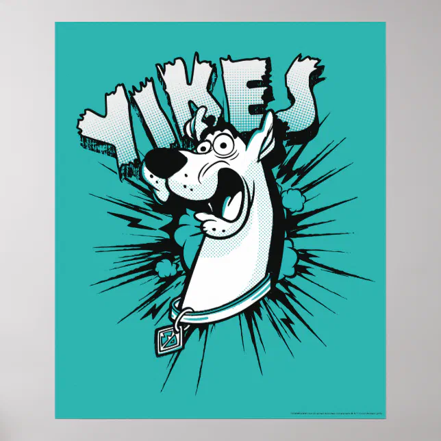 Scooby-Doo "Yikes!" Halftone Graphic Poster | Zazzle