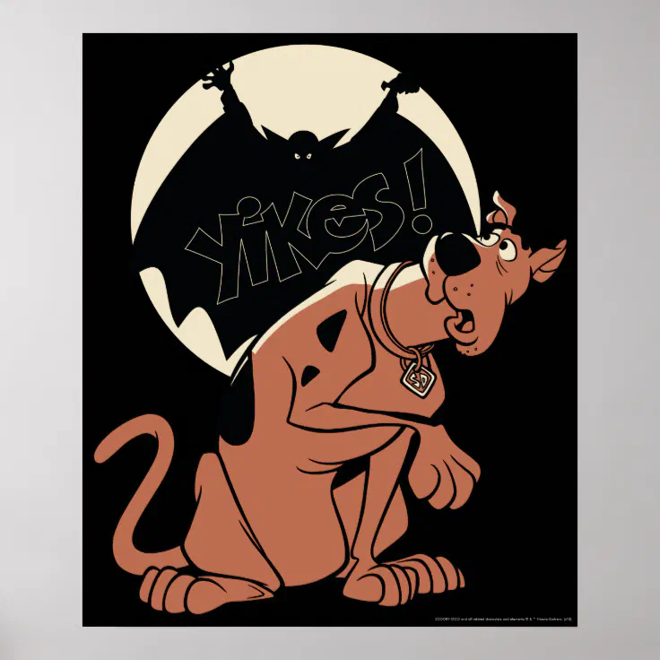 Scooby-Doo "Yikes!" Vampire Shadow Poster | Zazzle