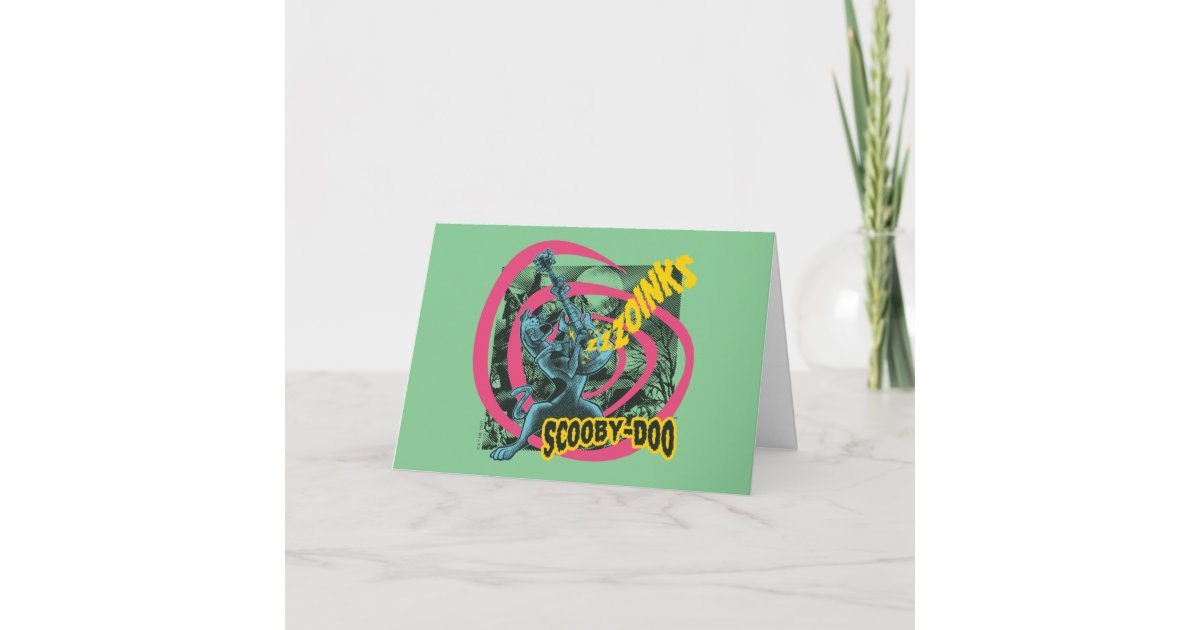 Scooby-Doo Zoinks Punk Guitar Graphic Card | Zazzle