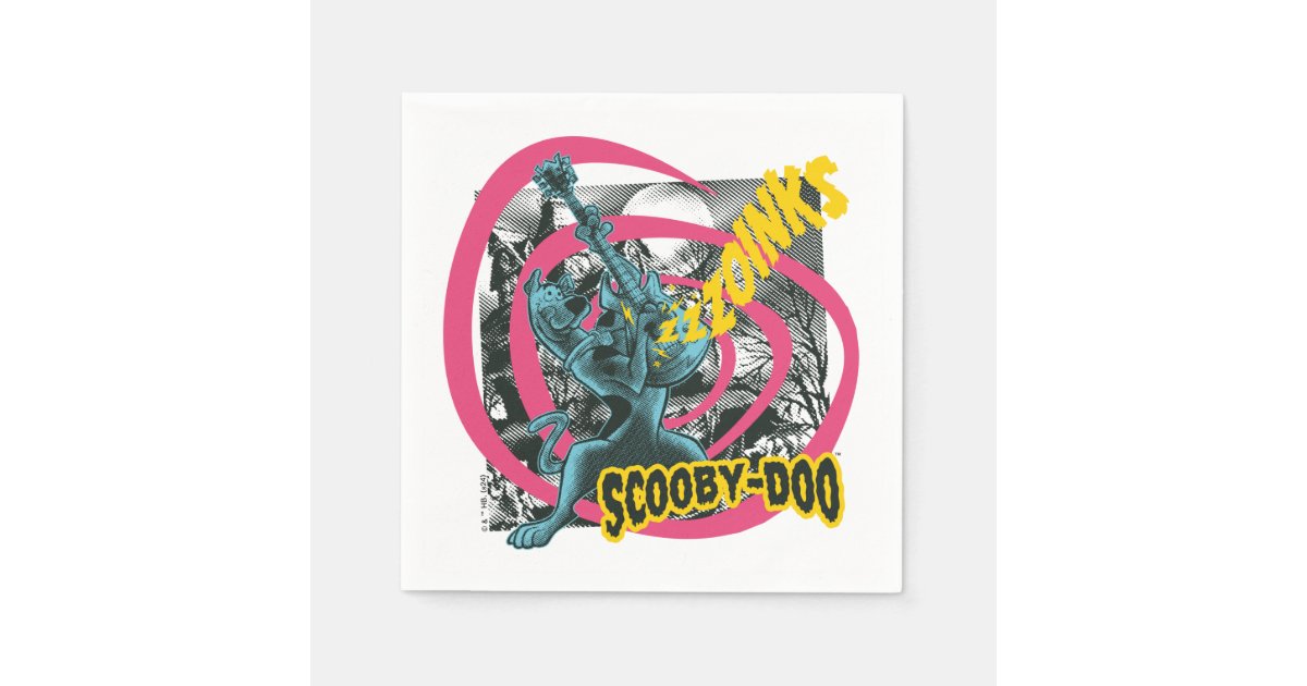 Scooby-Doo Zoinks Punk Guitar Graphic Napkins | Zazzle