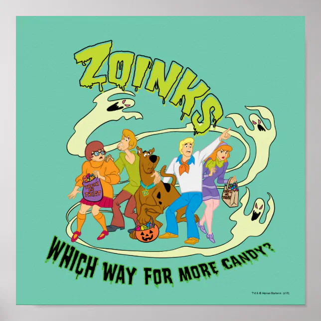 Scooby-Doo | Zoinks Which Way for More Candy? Poster | Zazzle