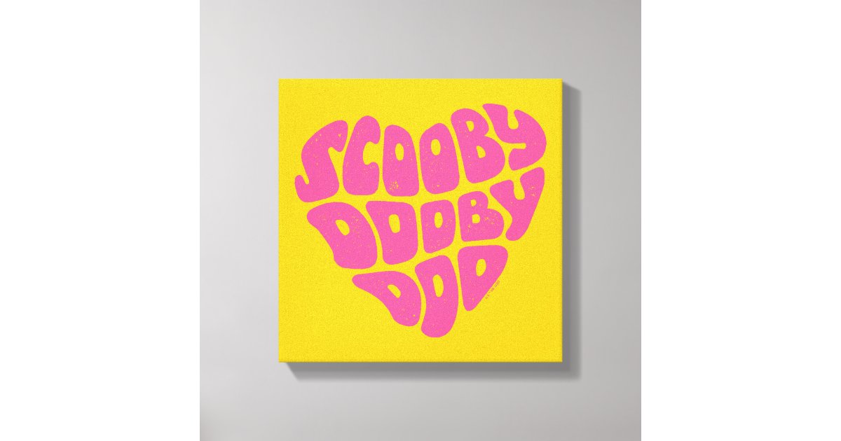 Scooby Dooby Doo Heart Canvas Print | Zazzle