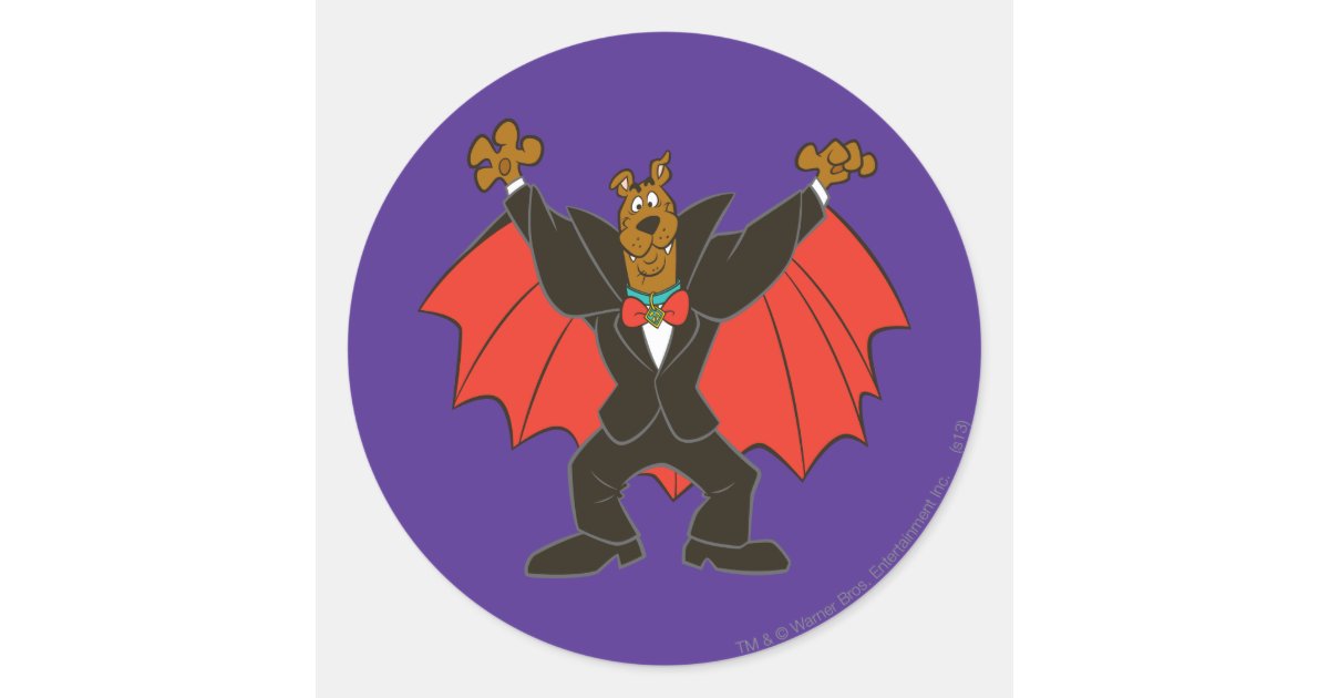 Scooby Dracula Classic Round Sticker | Zazzle