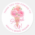 Scooped Up Ice Cream Bridal Shower Classic Round Sticker | Zazzle
