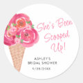 Scooped Up Ice Cream Bridal Shower Personalized Classic Round Sticker ...