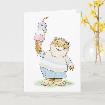 Scooper-duper Birthday Muskrat Card | Zazzle