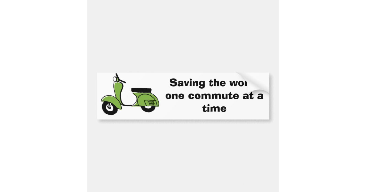 scooter commuter bumper sticker | Zazzle