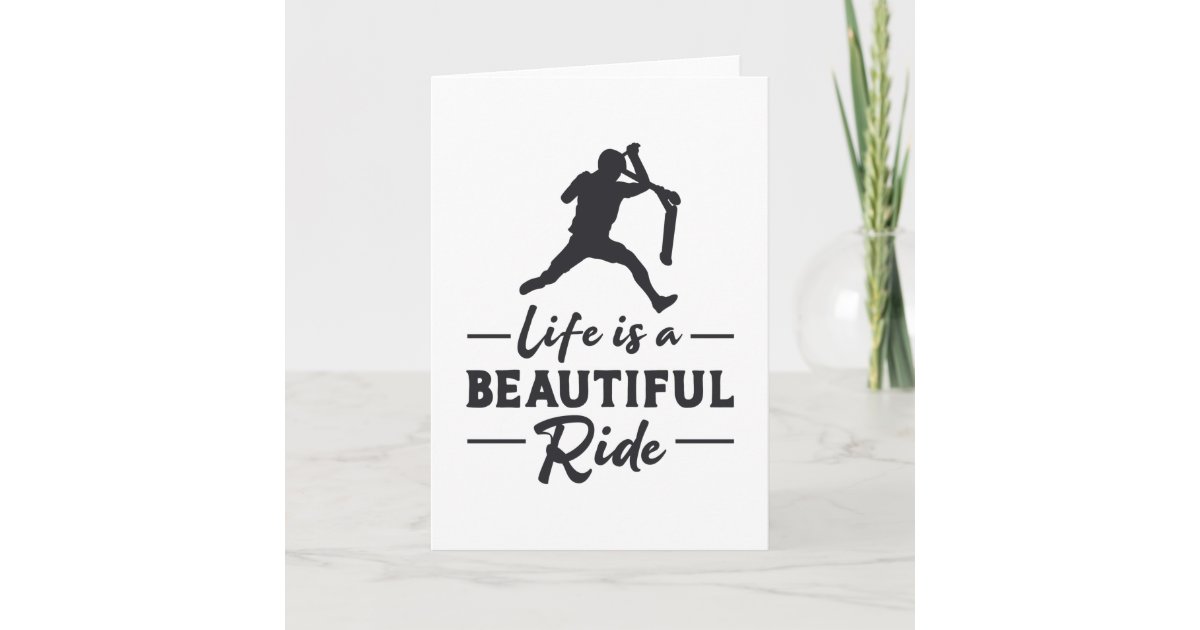 Scooter Driver Life Is A Beautiful Ride Retro Card | Zazzle