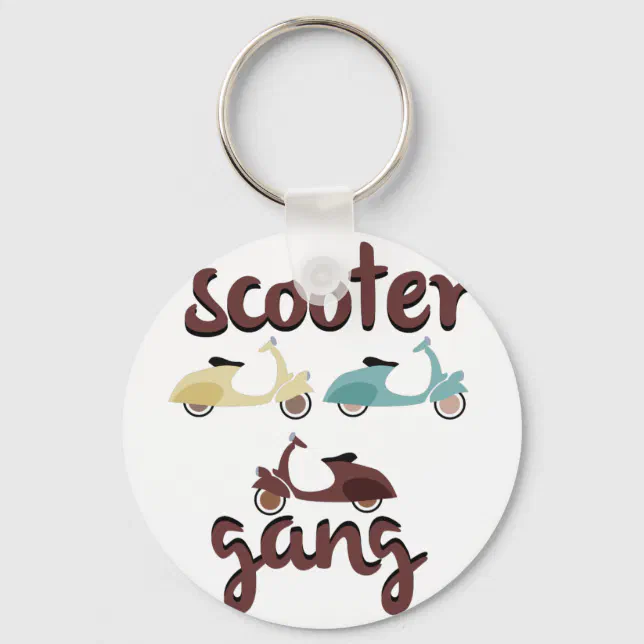 Scooter Gang Keychain | Zazzle