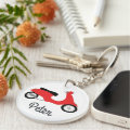 Scooter Moped Motorcycle CUSTOM Keychain | Zazzle