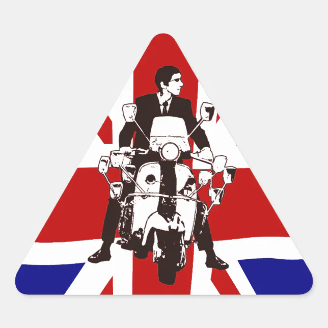 Scooter Rider UJ 2 mod triangle stickers | Zazzle