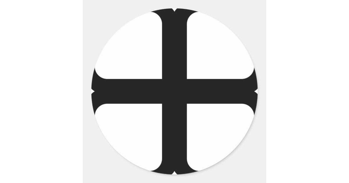Scope Cap Sticker, Crusader Cross - Style 1 Classic Round Sticker | Zazzle