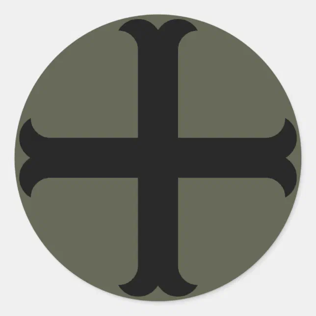 Scope Cap Sticker, Crusader Cross - Style 2 Classic Round Sticker | Zazzle