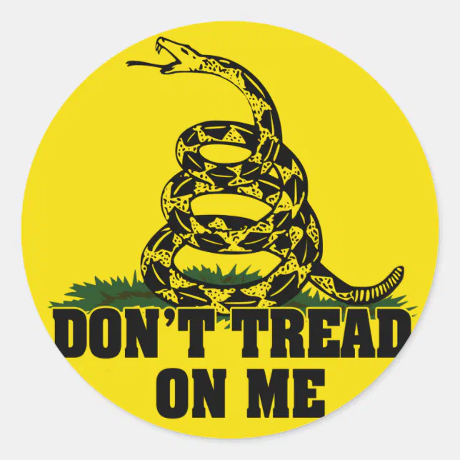 Scope Cap Sticker, Gadsden, Style 2 Classic Round Sticker | Zazzle