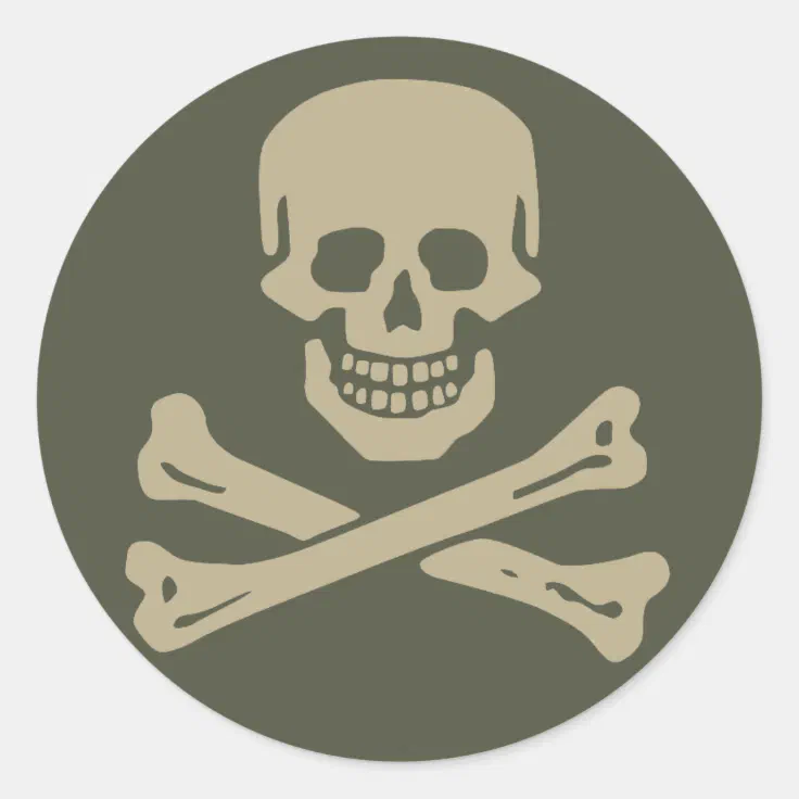 Scope Cap Sticker, Jolly Roger - Style 1 Classic Round Sticker | Zazzle