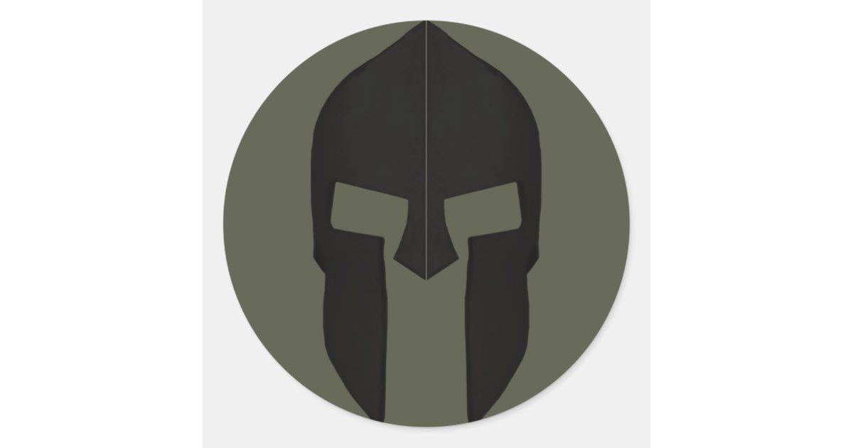 Scope Cap Sticker, Spartan Helmet - Style 1 Classic Round Sticker | Zazzle