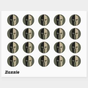 Scope Cap Sticker, Spartan Helmet - Style 2 Classic Round Sticker | Zazzle