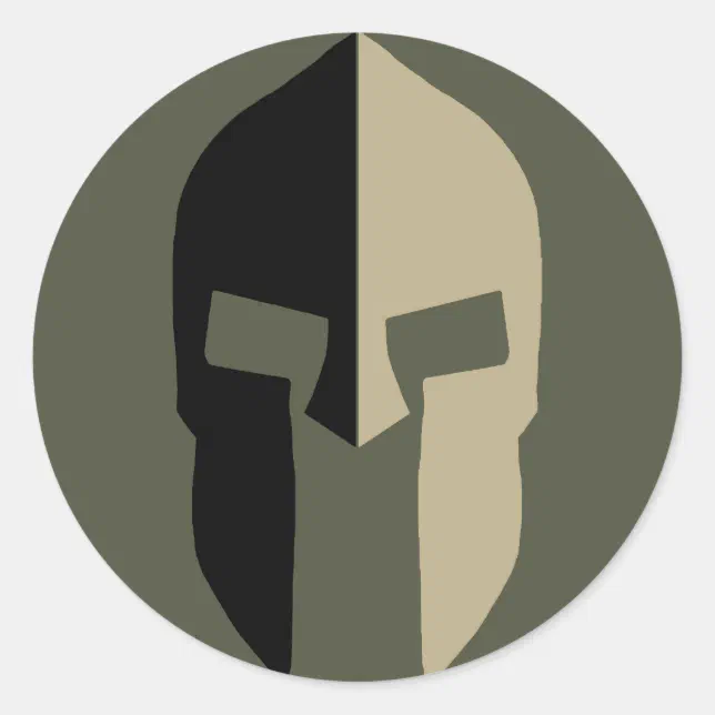 Scope Cap Sticker, Spartan Helmet - Style 2 Classic Round Sticker | Zazzle