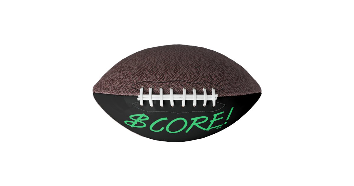 Score green and black dollar sign football | Zazzle