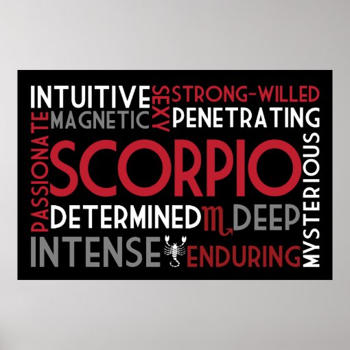 Scorpio Astrology Word Collage Print | Zazzle