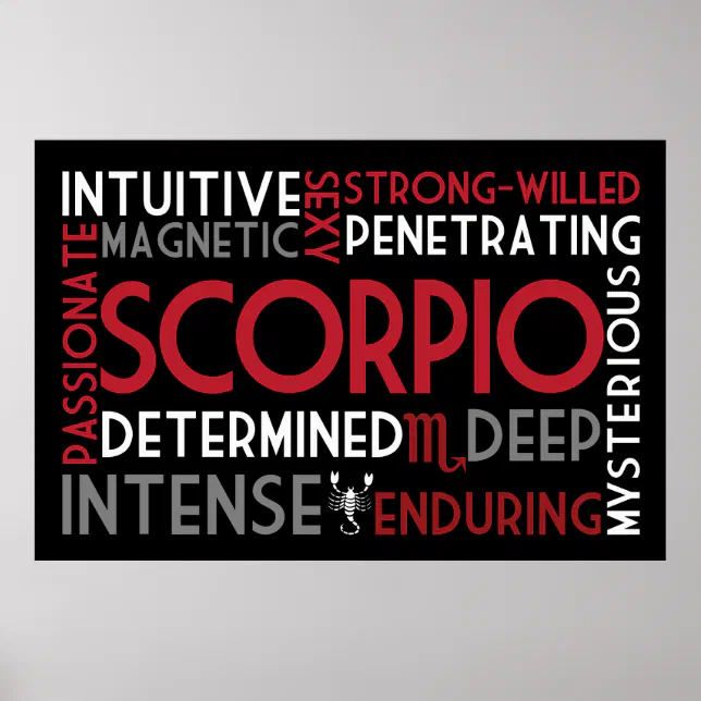 Scorpio Astrology Word Collage Print | Zazzle