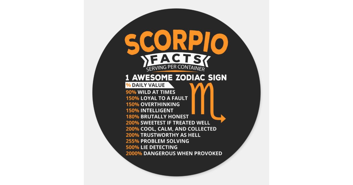 Scorpio Astrology Zodiac Sign Classic Round Sticker | Zazzle